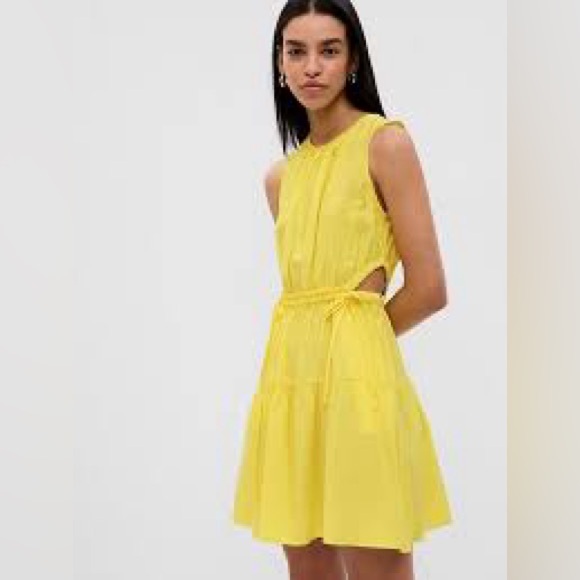 GAP | Dresses | Gap Yellow Cut Out Mini Sundress | Poshmark